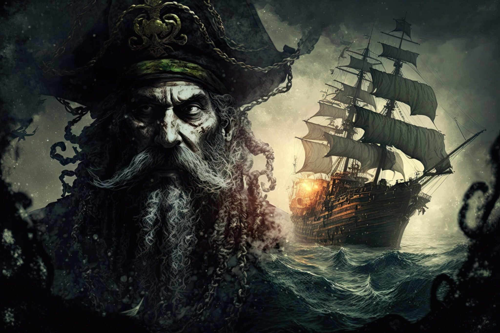 The Infamous Flag of Blackbeard the Pirate