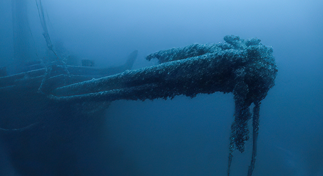The Famous Ironton Shipwreck in Lake Huron