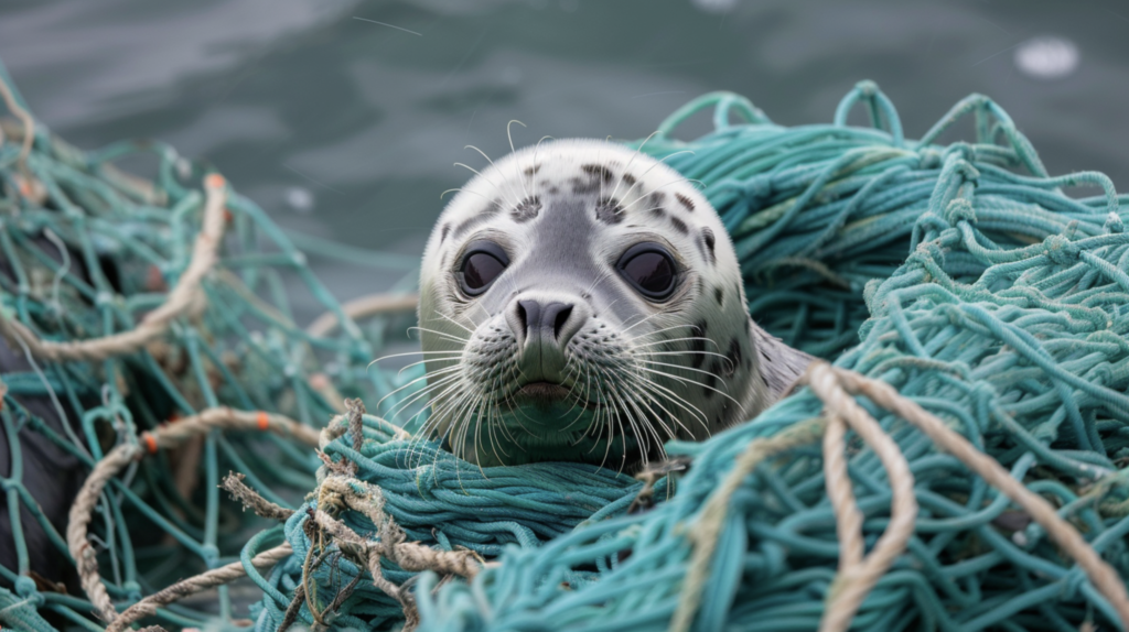 Seven Seals Rescued from the Clutches of Ocean Debris